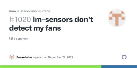 lm sensors don t detect my fans · issue 1020 · linux surface linux