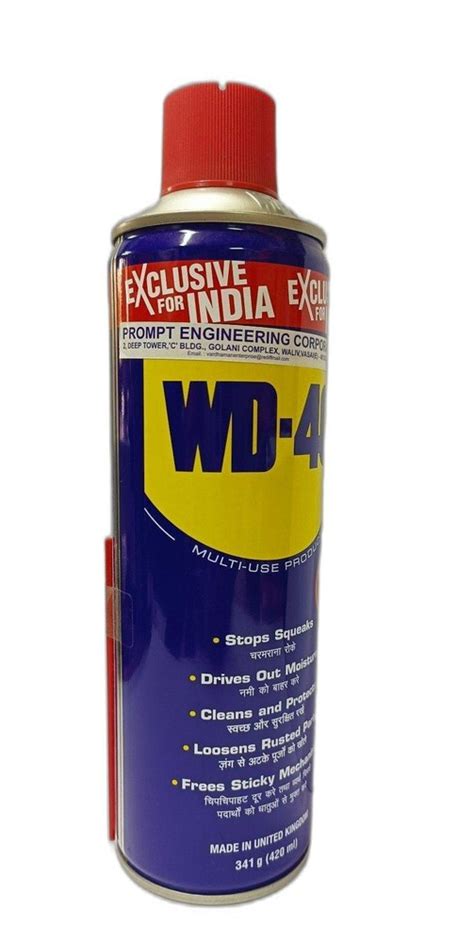 Wd 40 Rust Remover Spray For Industrial Use Packaging Type Bottle At