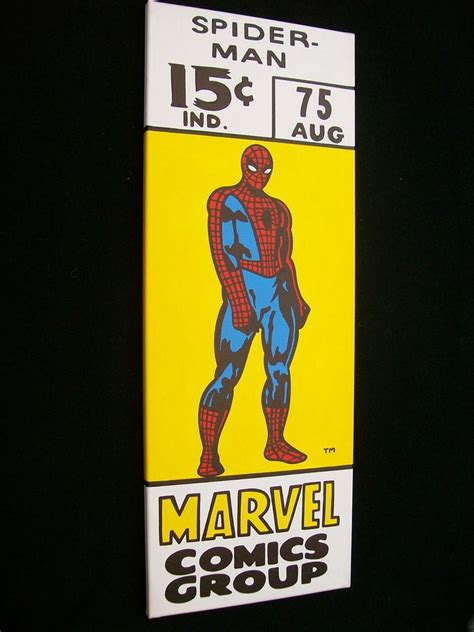 Marvel Corner Box Art Acrylic On Canvas Spider Man Spiderman