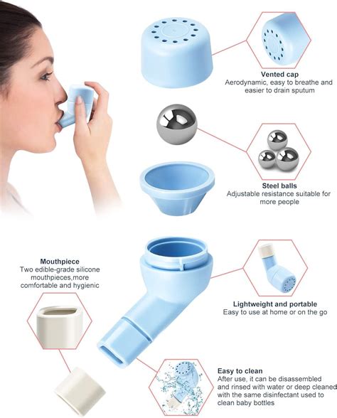 Lung Exerciser And Mucus Relief Device Breathing Trainers Breathing Aid