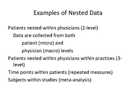 Sampling And Nested Data In Practice Based Research
