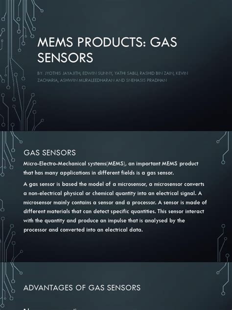 mems based gas sensor pdf sensor capacitor