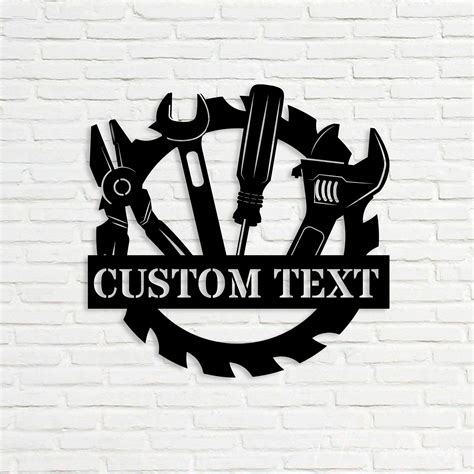 Custom Garage Metal Wall Art Led Lights Metal Signs Handmadet