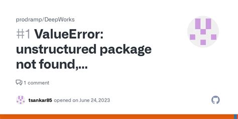 ValueError Unstructured Package Not Found ModuleNotFoundError No