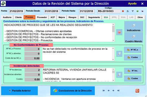 Revisión Del Sistema Por La Dirección Software De Gestión Iso