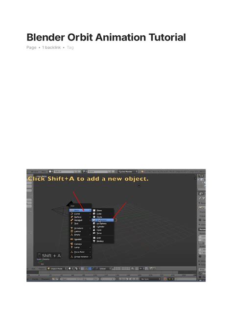 Blender Orbit Animation Tutorial Pdf