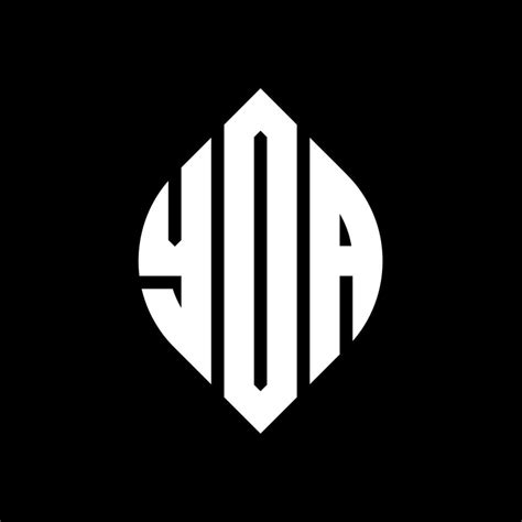 Yoa Circle Letter Logo Design With Circle And Ellipse Shape Yoa