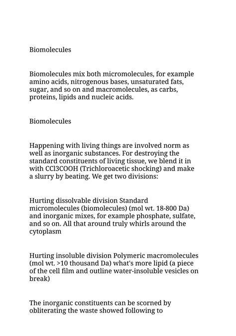 Solution Biomolecules Notes Pdf Studypool