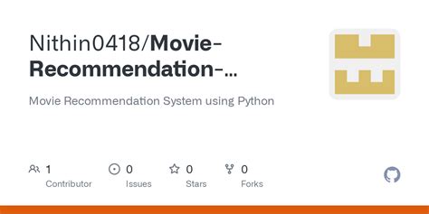 GitHub Nithin0418 Movie Recommendation System Movie Recommendation