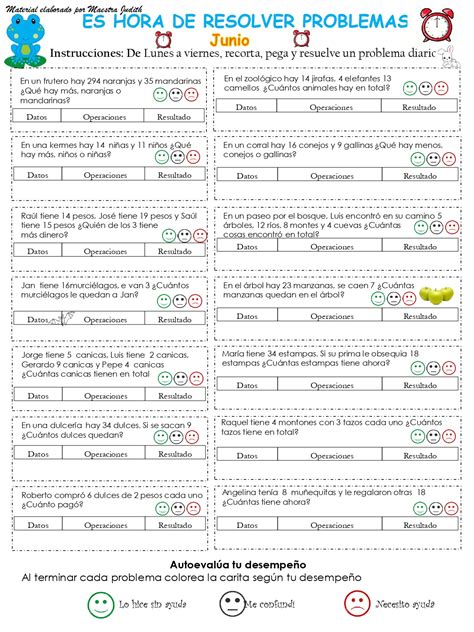 Problemas Matamáticos Para Educación Primaria Todos Los Niveles
