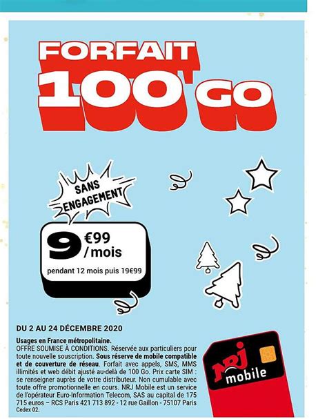 Promo Forfait Go Nrj Mobile Chez Auchan ICatalogue Fr