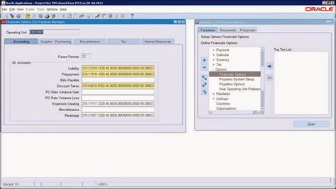 oracle applications oracle r12 account payables screen shots