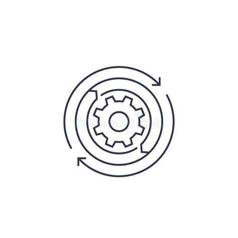 Automation Icon Line Style Symbol From Productivity Icon Collection Stock Vector Illustration