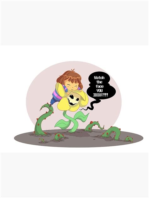 Undertale Frisk And Flowey Art Board Print For Sale By Kelseyrw Redbubble