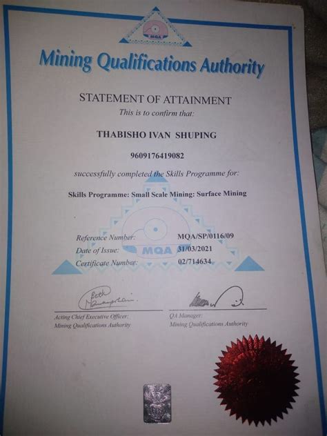 Thabisho Shuping On Linkedin Skill Attained Help Find Job Surface Mining