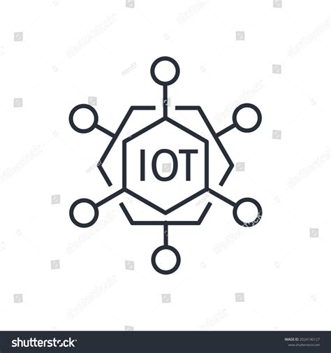 Iot Internet Things Vector Linear Icon Stock Vector Royalty Free
