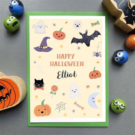 Halloween Birthday Personalised Card By Sunny Clouds