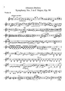 Complete Set Symphony No 3 In F Major Op 90 By J Brahms On MusicaNeo