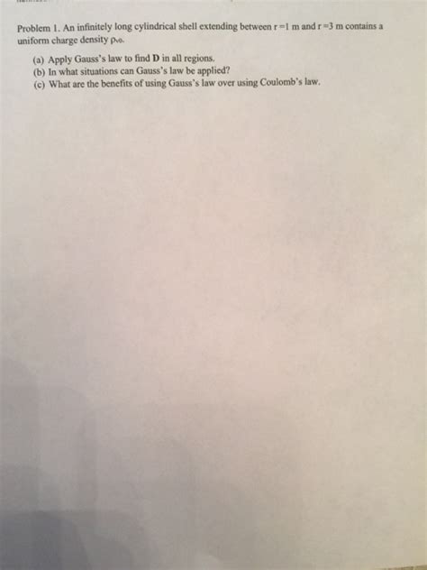 Solved Problem 1 An Infinitely Long Cylindrical Shell