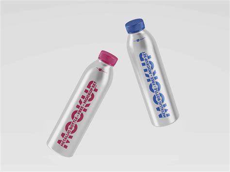 Free Metallic Bottles Mockup Psd