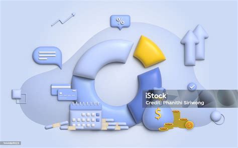 3d 일러스트 레이 션 재무 관리 개념 및 투자 돈으로 지불의 배너 템플릿 3차원 형태에 대한 스톡 사진 및 기타 이미지 3차원 형태 개념 개념과 주제 Istock