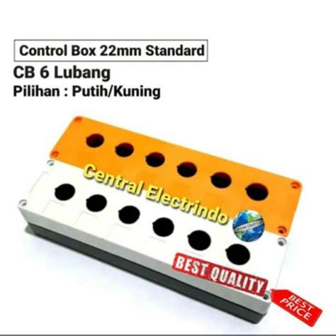 Jual Control Box Push Button 22mm 6 Lubang Putih Kuning Shopee Indonesia