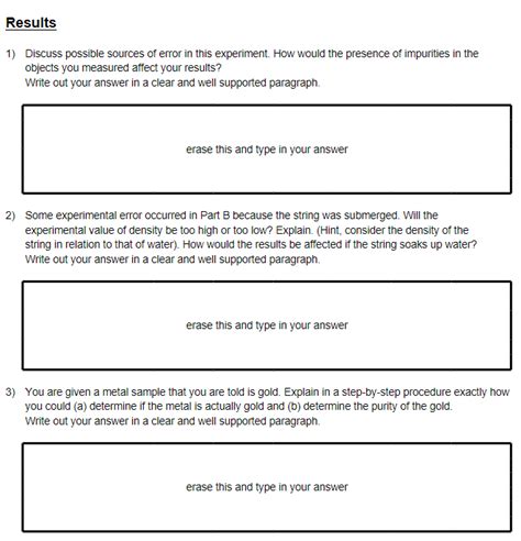 Solved 1 Discuss Possible Sources Of Error In This