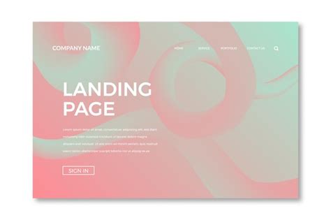 Premium Vector Landing Page Template Free Vector