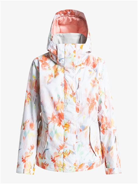 Roxy Jetty Jacket Bright White Tenderness Alpine Room