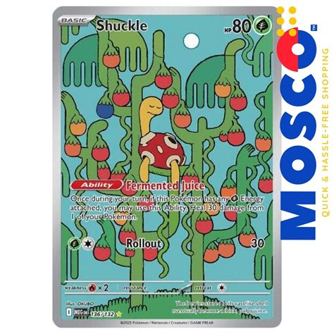 Shuckle 136 132 Me01 Mega Evolution Base Pokemon Tcg Mosco
