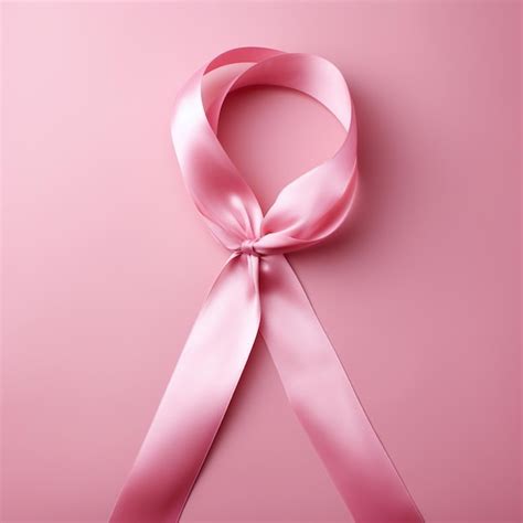 Premium Photo Pink Ribbon Node On The Pink Background