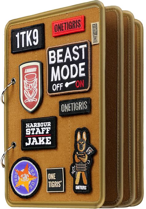 Onetigrispatch Display Board Flip Page Patch Book With Metal Removable