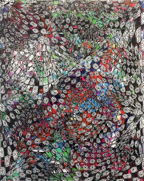 Ethan Meyer Space Crystals Contemporary Acrylic Painting On Canvas