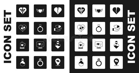 Set Broken Heart Or Divorce Wedding Rings Healed Broken Candy Shaped