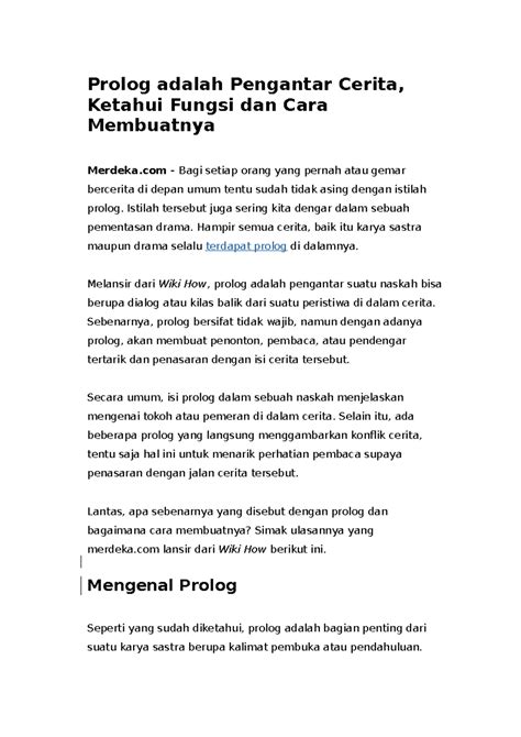 Ppt Tm 3 Tambahan Prolog Adalah Pengantar Cerita Prolog Adalah