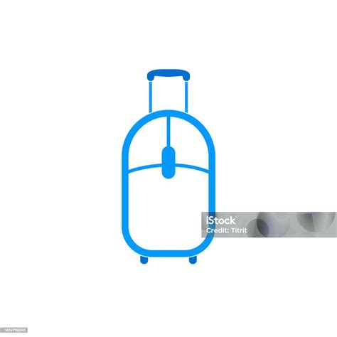 크리 에이 티브 상징적 인 여행 가방 여행 비행기 개체 디자인 기호 창조적 인 공기 벡터 템플릿 가방에 대한 스톡 벡터 아트 및 기타 이미지 Istock