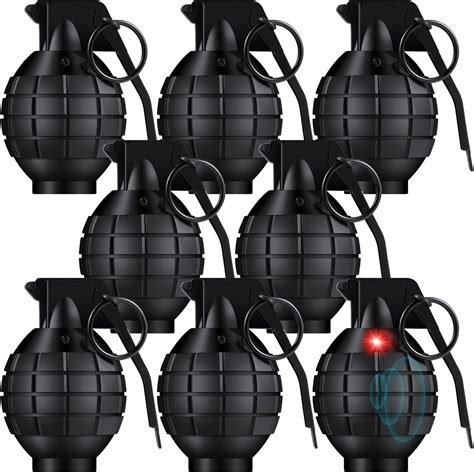 Sratte 8 Pcs Plastic Toy Hand Grenades Fake Grenade With