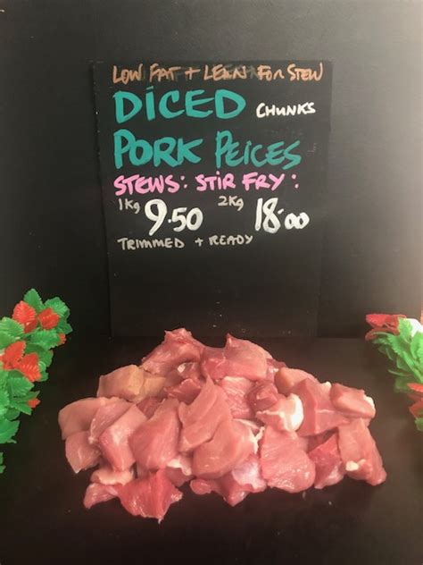 Rare Breed Diced Pork Pieces Of Leg Sillfield Farm Foods