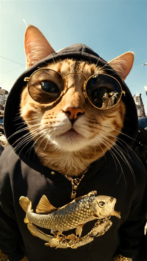 Cat Sunglasses Gangster 4k 2410j Wallpaper Iphone Phone