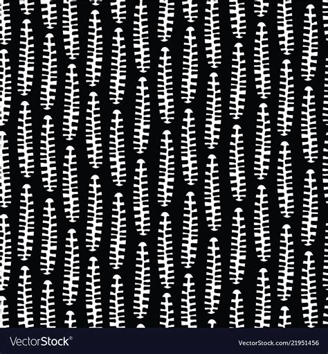 Seamless Monochrome Abstract Shapes Pattern Vector Image