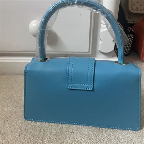 Blue Missguided Mini Bag Handbag Gold Turquoise Depop