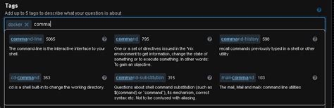 Inconsistent Tag Suggestions `comma` `command Line` `comman