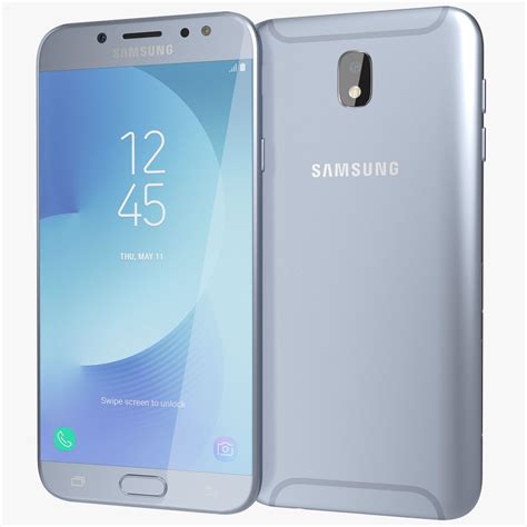 Samsung Galaxy J7 2017 Blue 3d Model 39 3ds Blend C4d Max Fbx