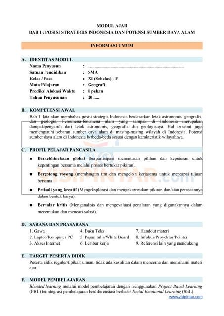 Modul Ajar Pak Sma Kelas 11 Kurikulum Merdeka Docx