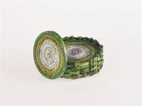 Recycled Newspaper Coaster Sets Etsy