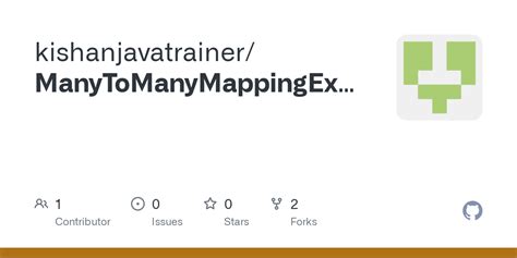 Github Kishanjavatrainer Manytomanymappingexample