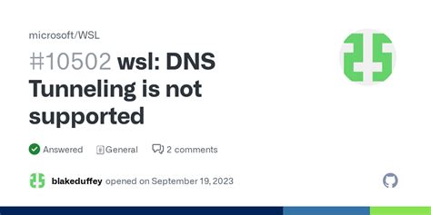 Wsl Dns Tunneling Is Not Supported · Microsoft Wsl · Discussion 10502