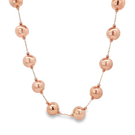 Bubbles Rose Long Necklace High Street Jewelry
