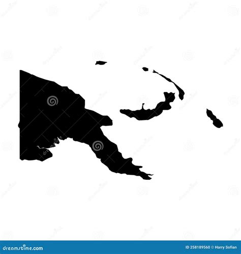 Papua New Guinea Blind Map Stock Illustration Illustration Of Graphic
