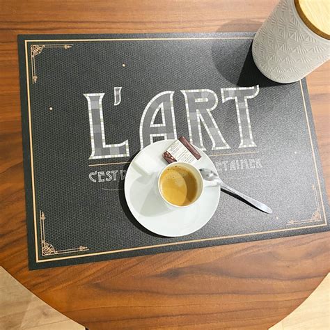 Set De Table Vinyle Mosaïque Art Rétro Déco